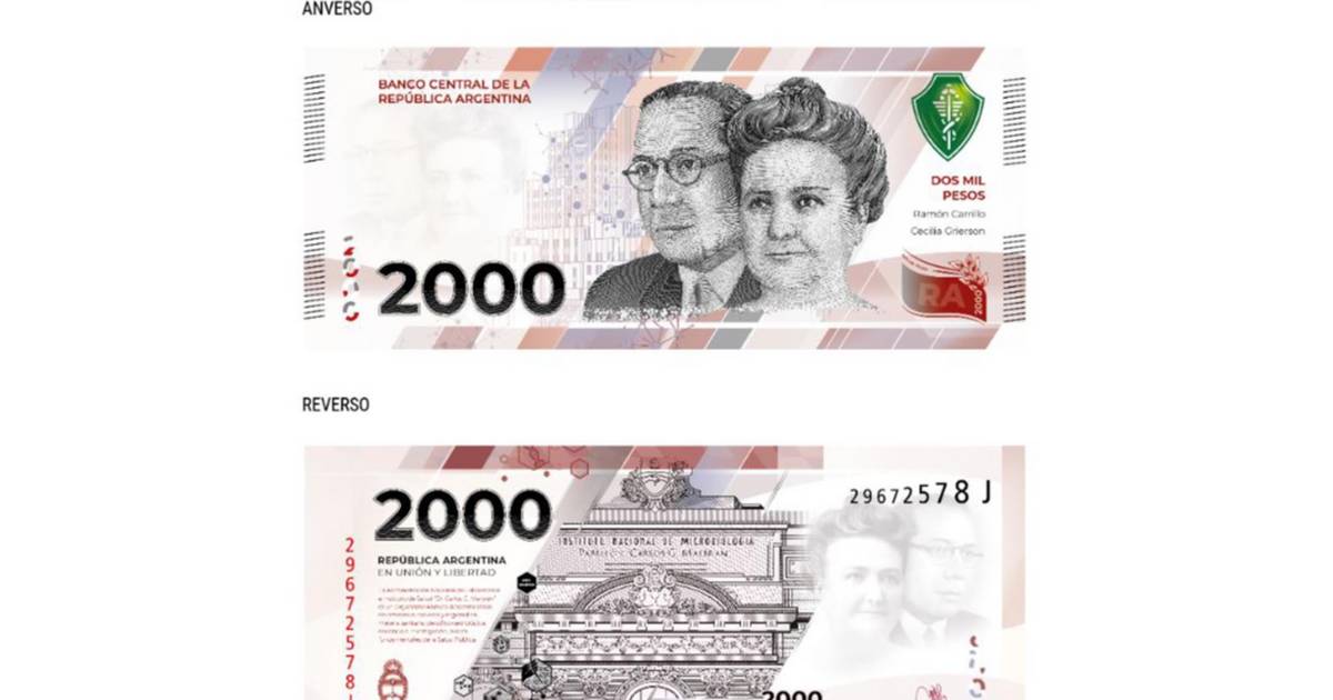 El Banco Central ya tiene en su poder los billetes de dos mil pesos y ...